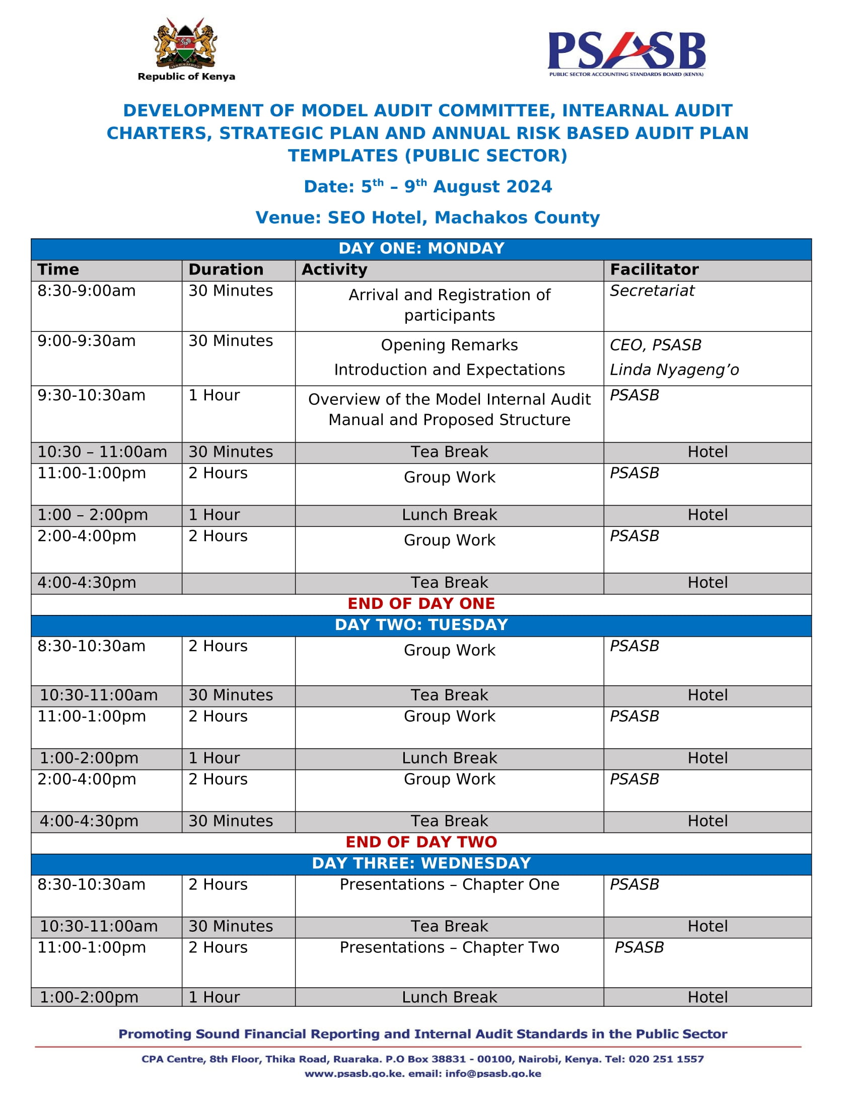 PSASB Events Portal